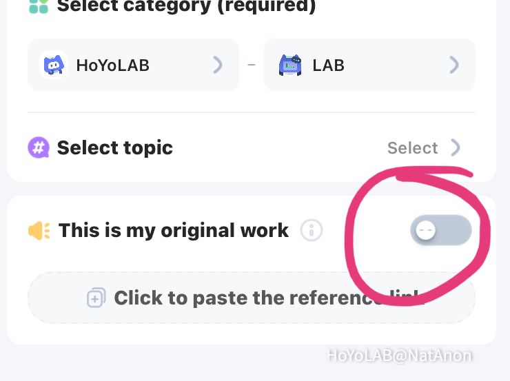 Friendly reminder - mark your posts original | HoYoLAB