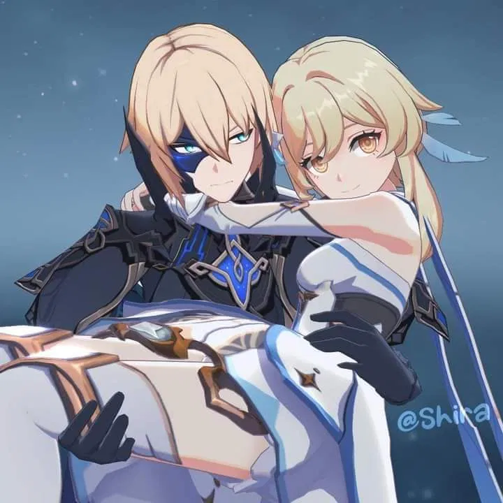 Lumine X Dainsleif are sooo cuteee.... meanwhile aether and his ...