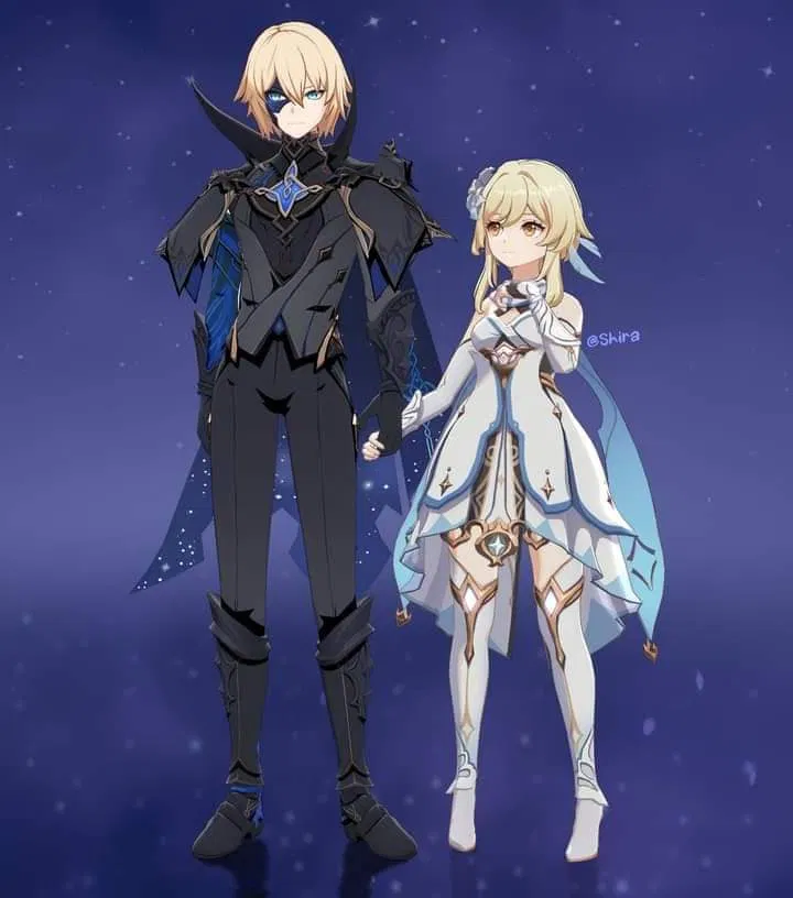 Lumine X Dainsleif are sooo cuteee.... meanwhile aether and his "emergency food" Genshin Impact ...