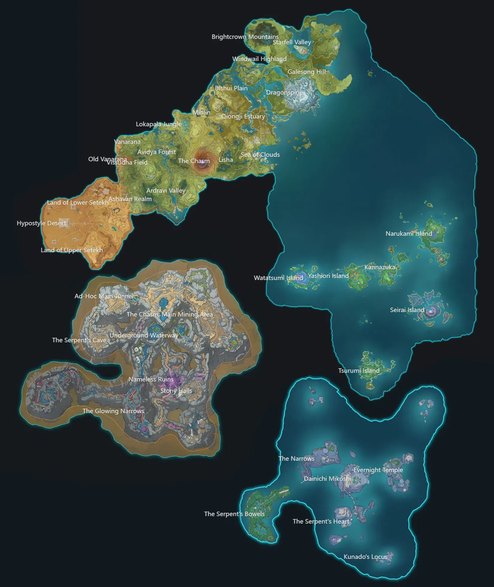 Current Teyvat map in full Genshin Impact | HoYoLAB