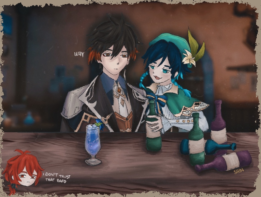 Venti and Zhongli spending time together Genshin Impact | HoYoLAB