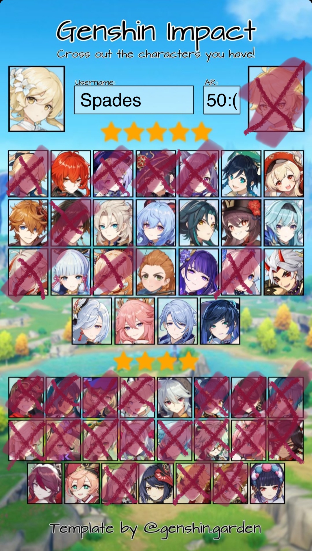 Another char sheet Genshin Impact | HoYoLAB