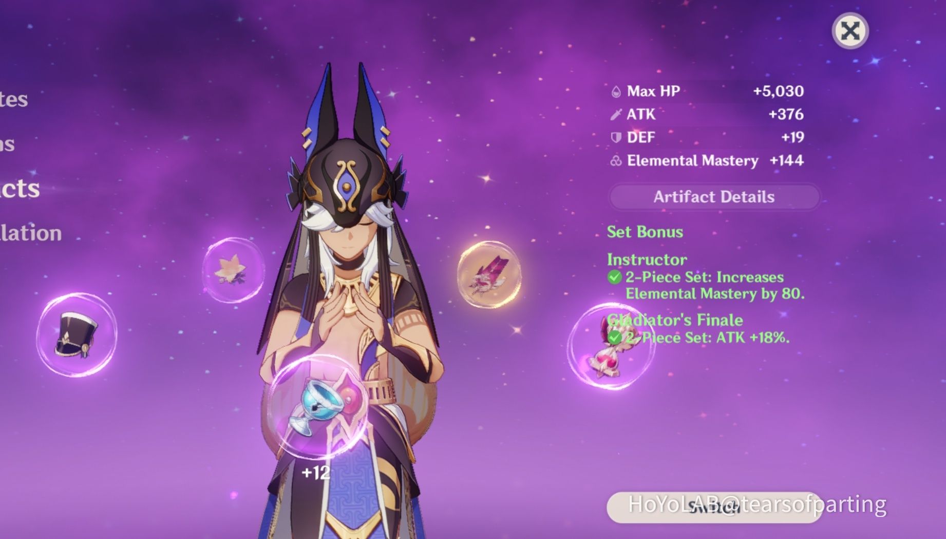 copium build for Cyno bc I forgot to farm artifacts for him lmao ...