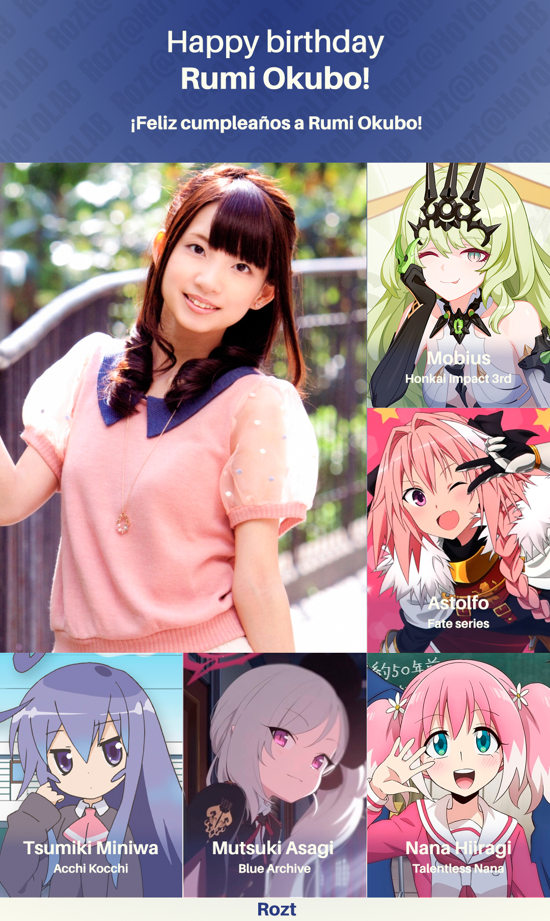 Happy birthday to Rumi Okubo, Mobius's voice actor! / ¡Feliz cumpleaños a Rumi Okubo, la voz de ...