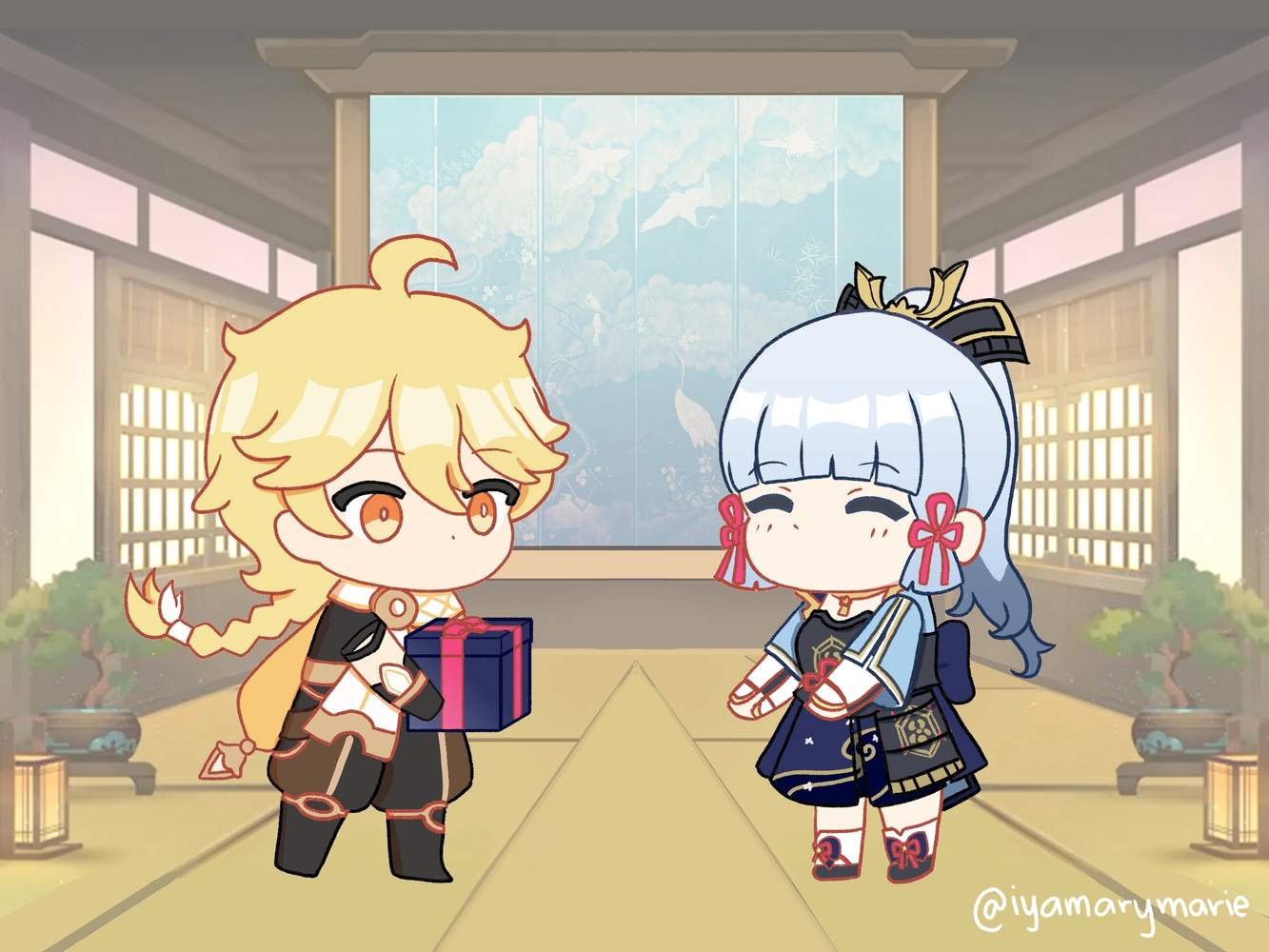 Ayaka Birthday - Aether ver! Genshin Impact | HoYoLAB