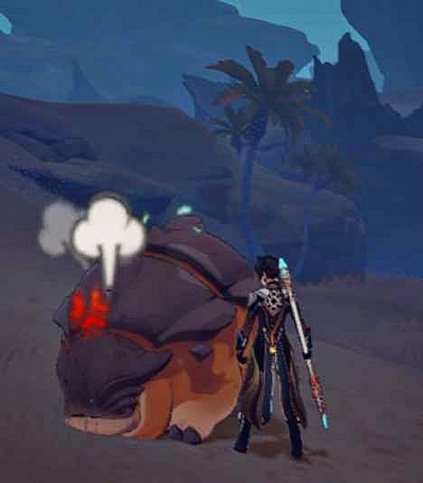 So, apparently this big guy got really angry Genshin Impact | HoYoLAB