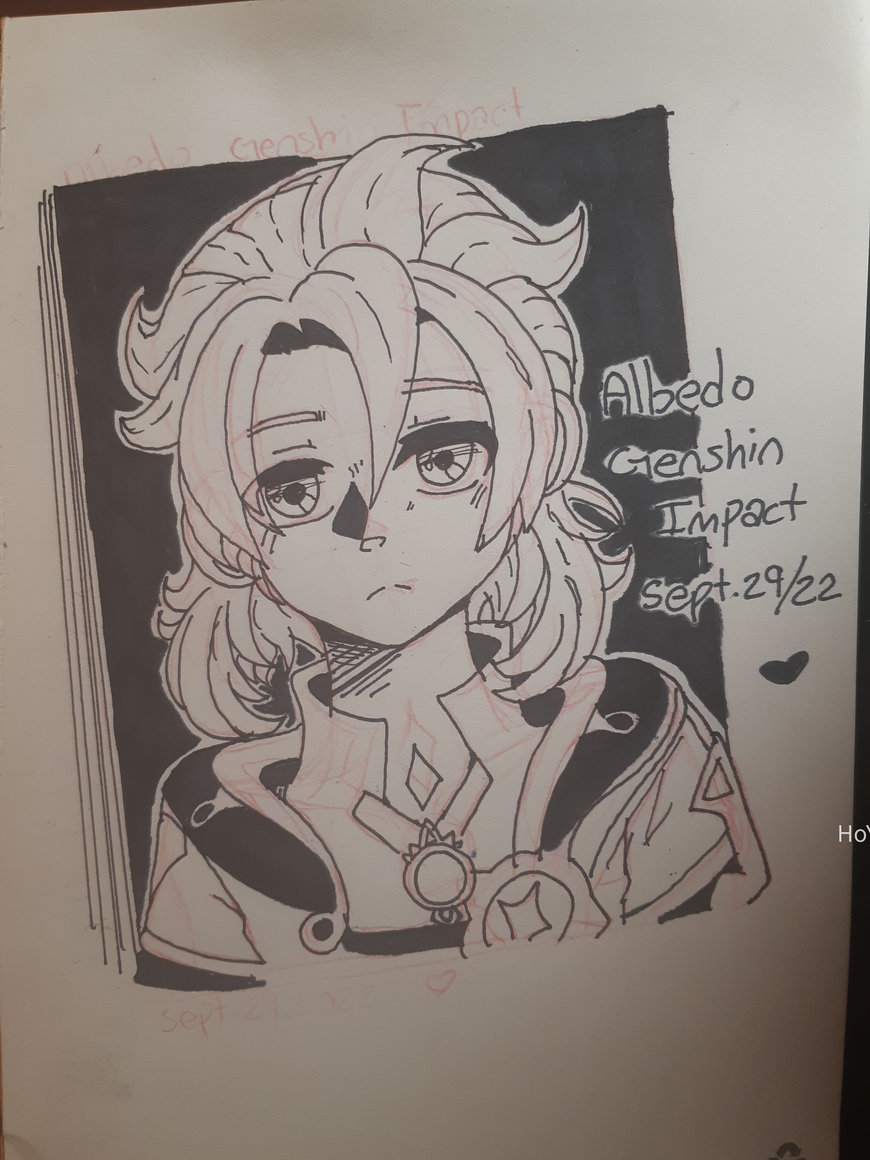 Albedo[line art[sketch] Genshin Impact | HoYoLAB