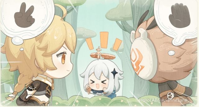 Chibi Traveler and Chibi Paimon Genshin Impact | HoYoLAB