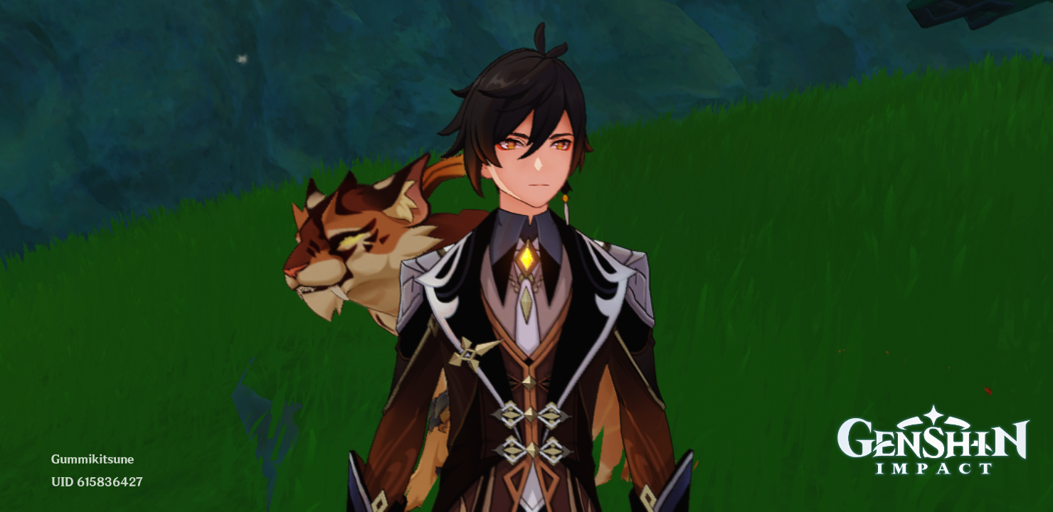 Zhongli and his pet tiger! Genshin Impact | HoYoLAB