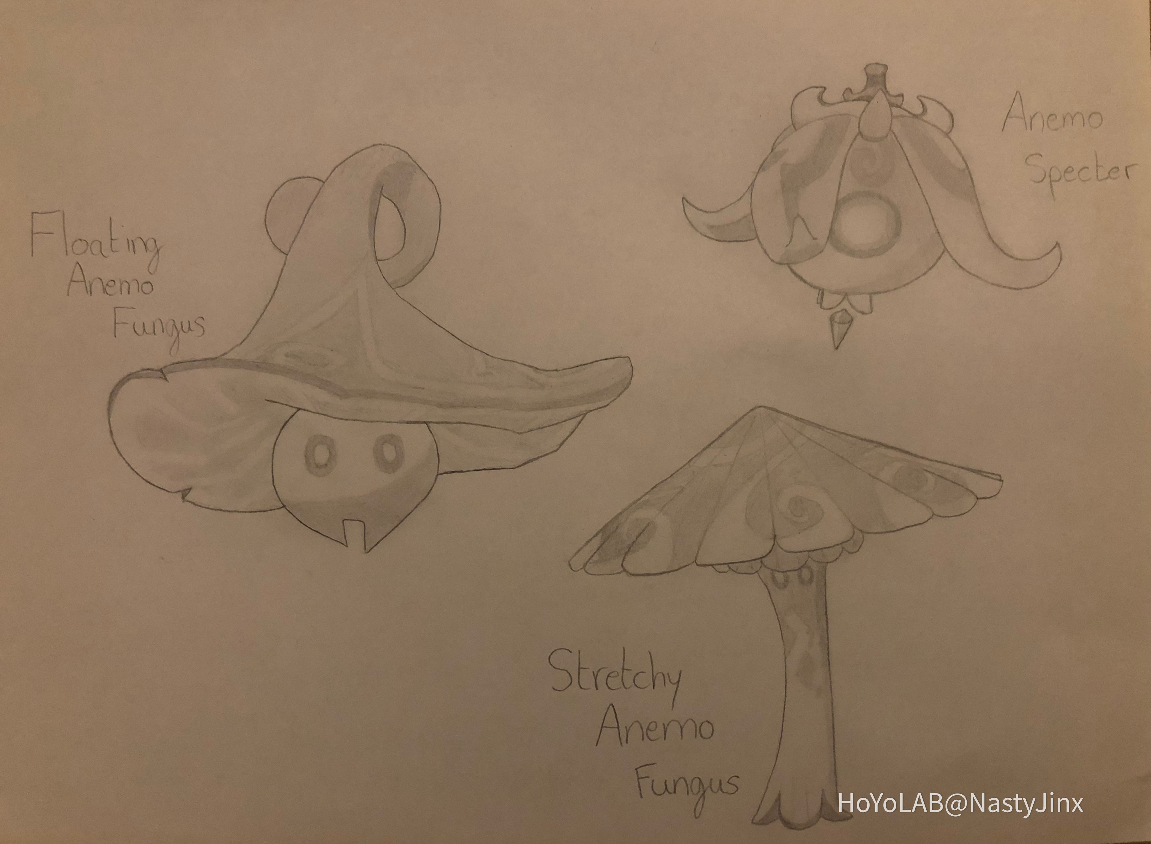 Anemo Fungus drawing Genshin Impact | HoYoLAB