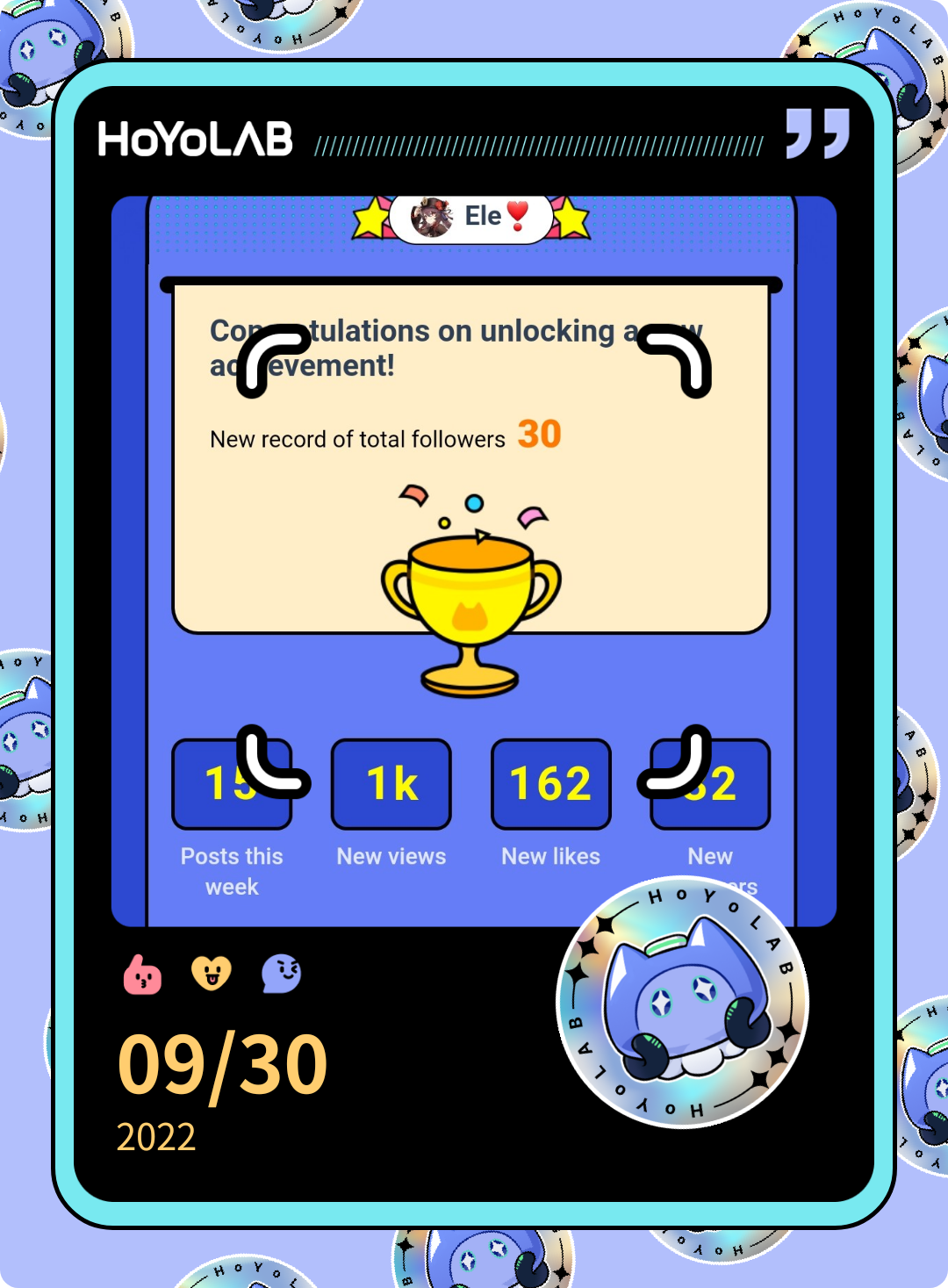 09/30 Diary -# My Museum of Achievements | HoYoLAB