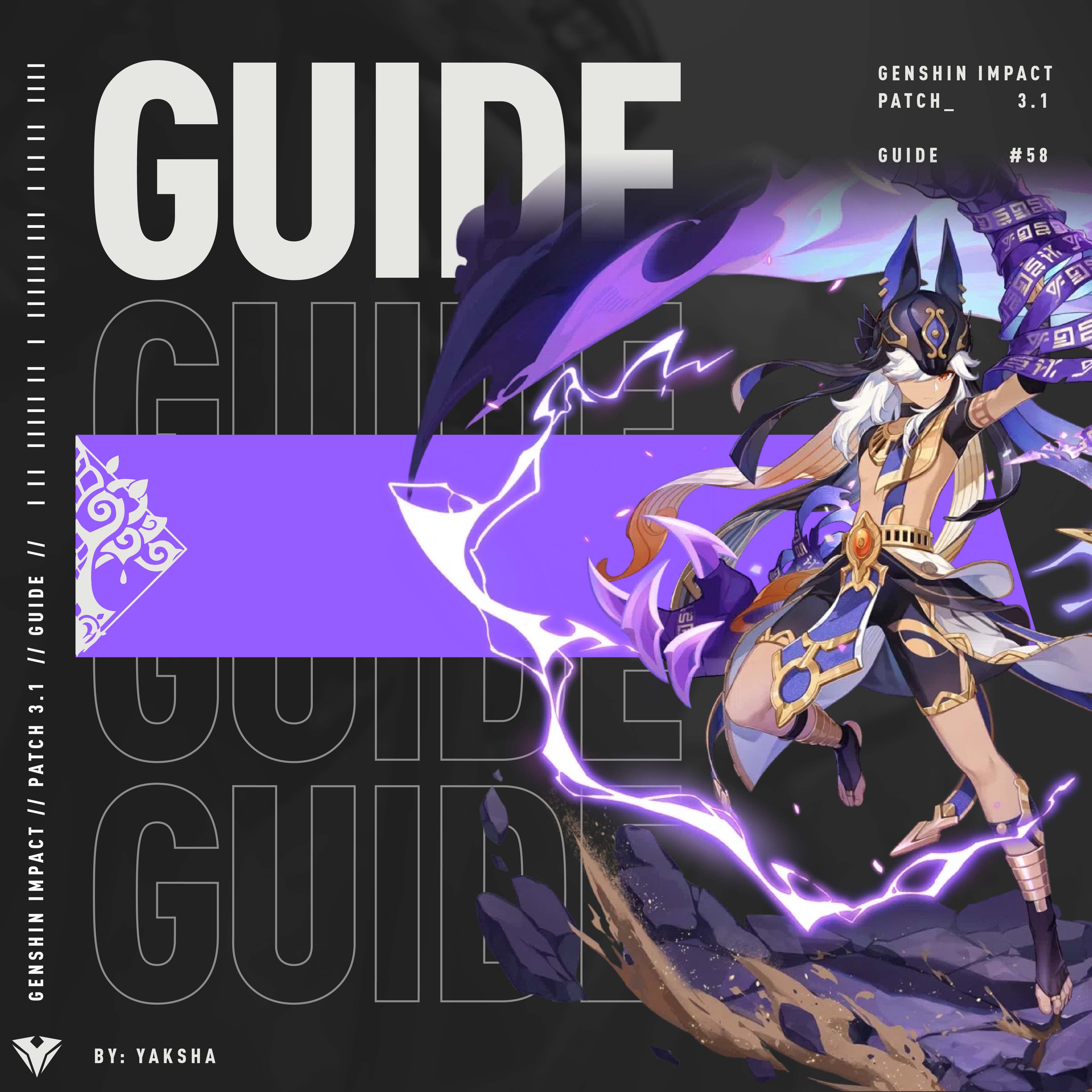 [ Version 3.1 ] Cyno and his best options for weapon | Guide 58: Cyno Main DPS Genshin Impact ...