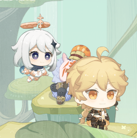 Jokes aside, Aether and Paimon are so pretty in this event??? AND THE ...