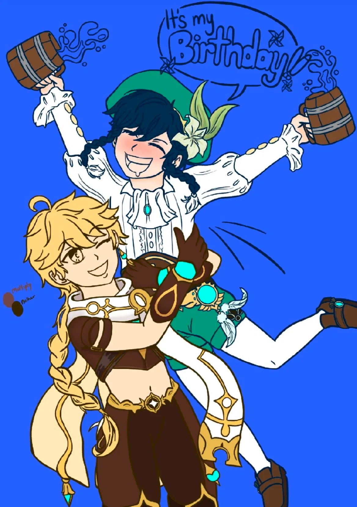 Venti’s Bday Fanart 💚💚💚 Genshin Impact | HoYoLAB