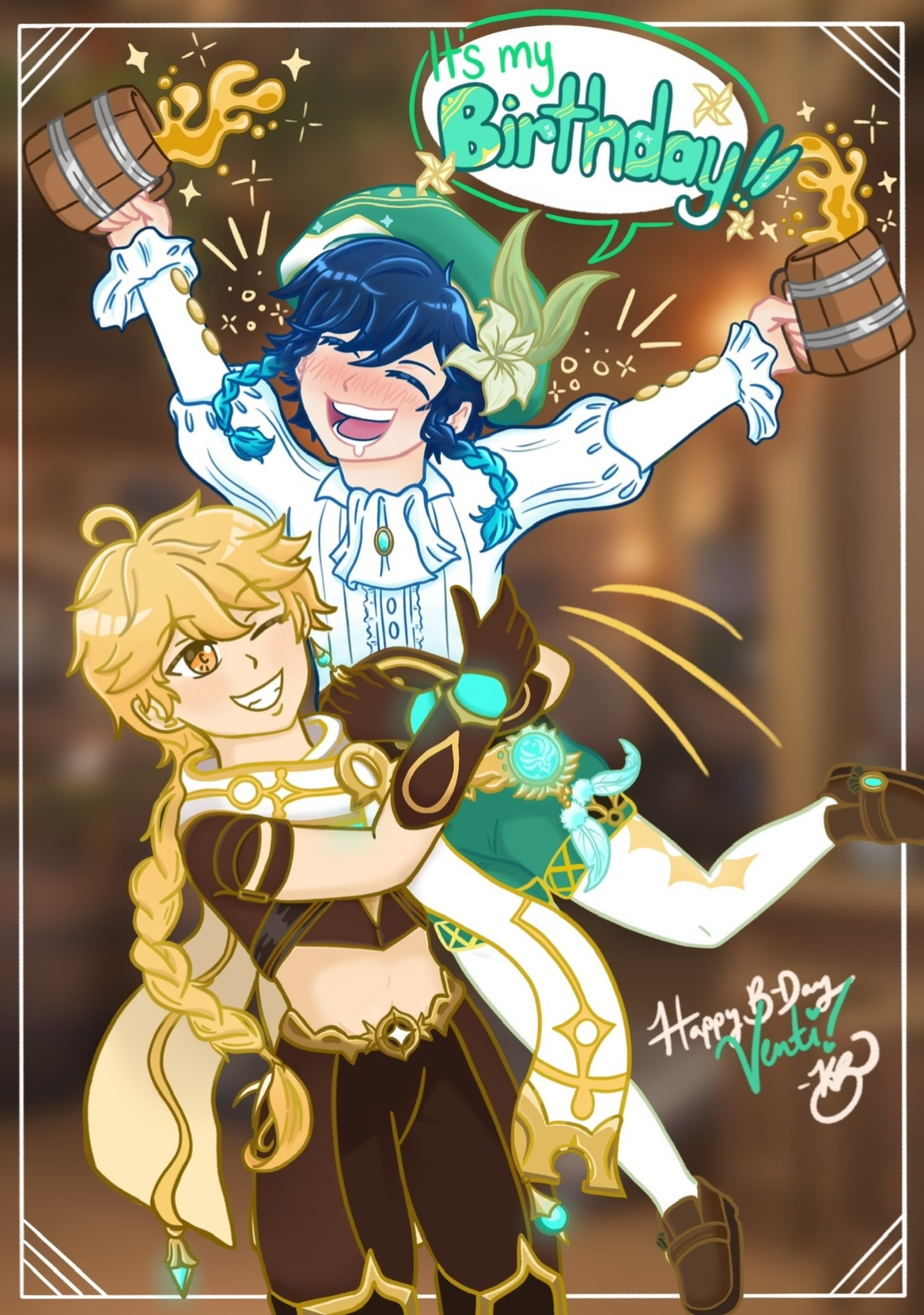 Venti’s Bday Fanart 💚💚💚 Genshin Impact | HoYoLAB