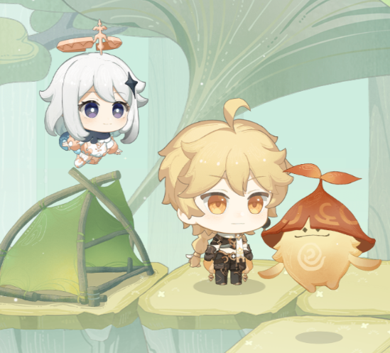 Cute chibi aether and aranara Genshin Impact | HoYoLAB