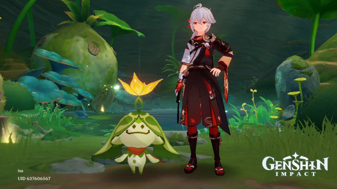 kazuha and this cute aranara Genshin Impact | HoYoLAB