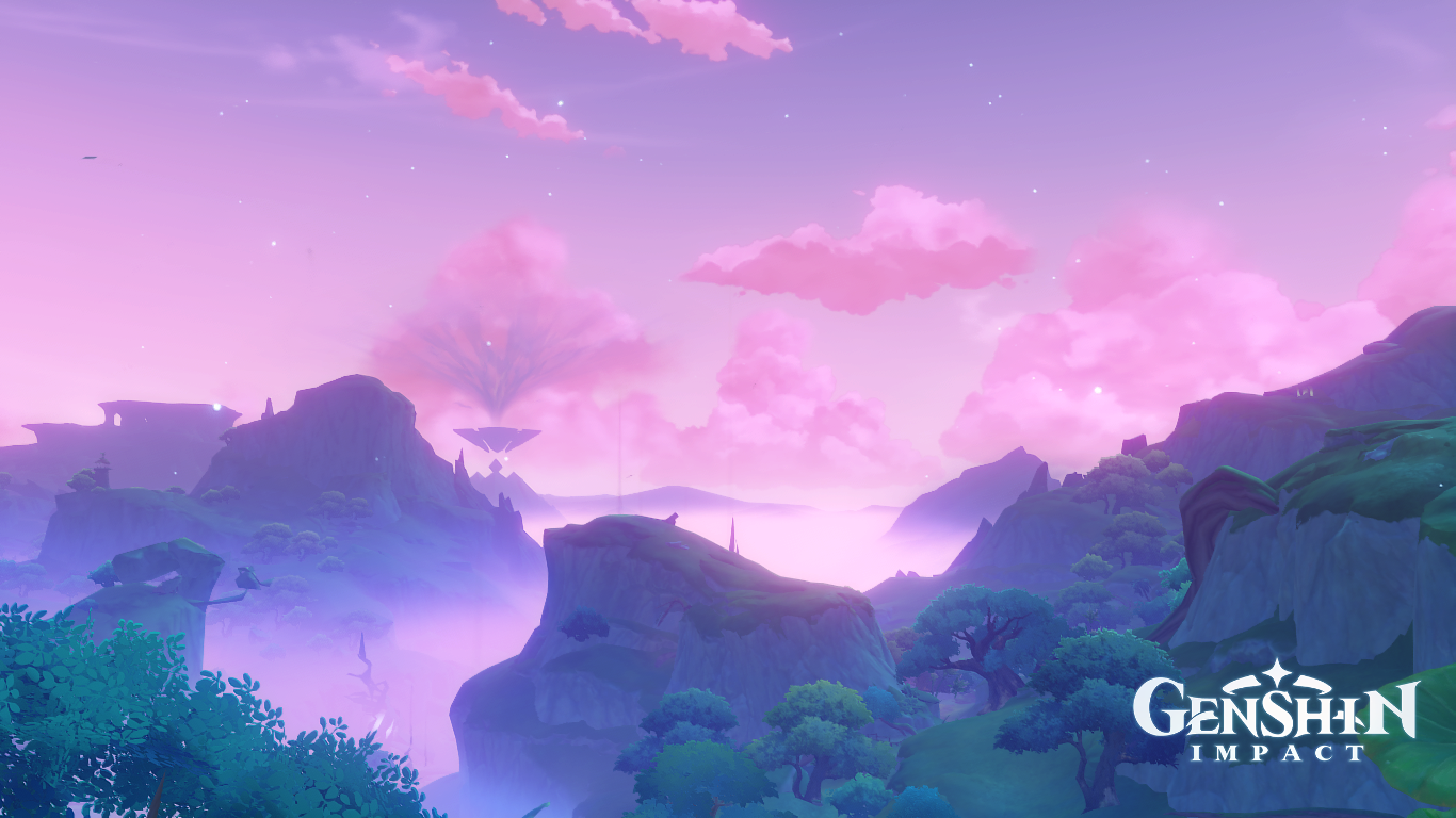 Pink sky in Sumeru Genshin Impact | HoYoLAB