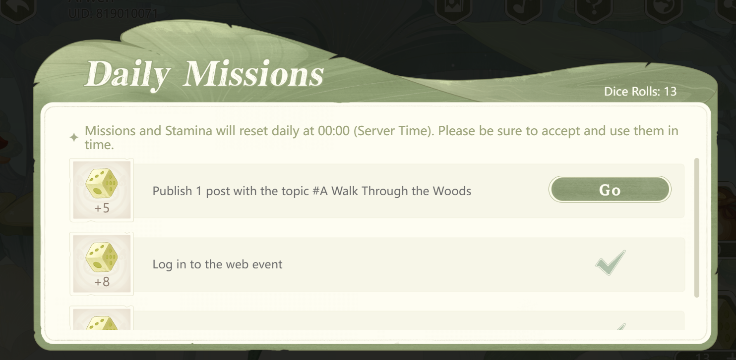 Daily mission Genshin Impact | HoYoLAB
