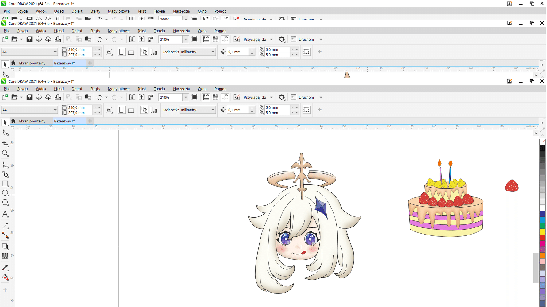 Paimon with cake Genshin Impact | HoYoLAB