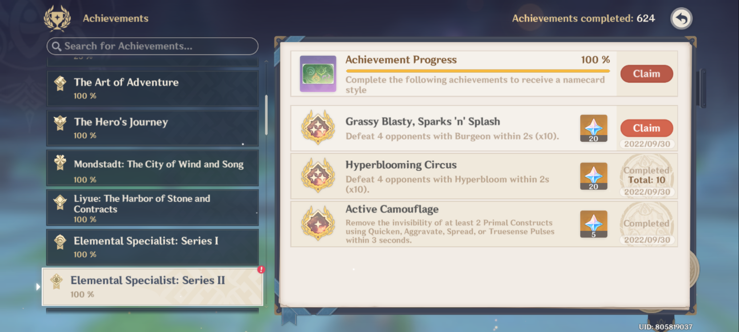 namecard Genshin Impact | HoYoLAB