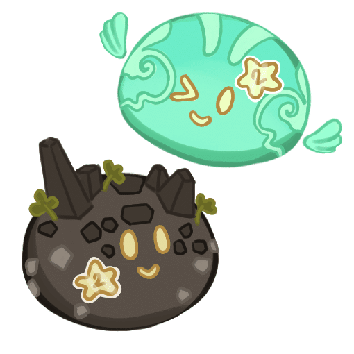 Anemo and Geo slime celebrating Genshin Impact's second anniversary ...