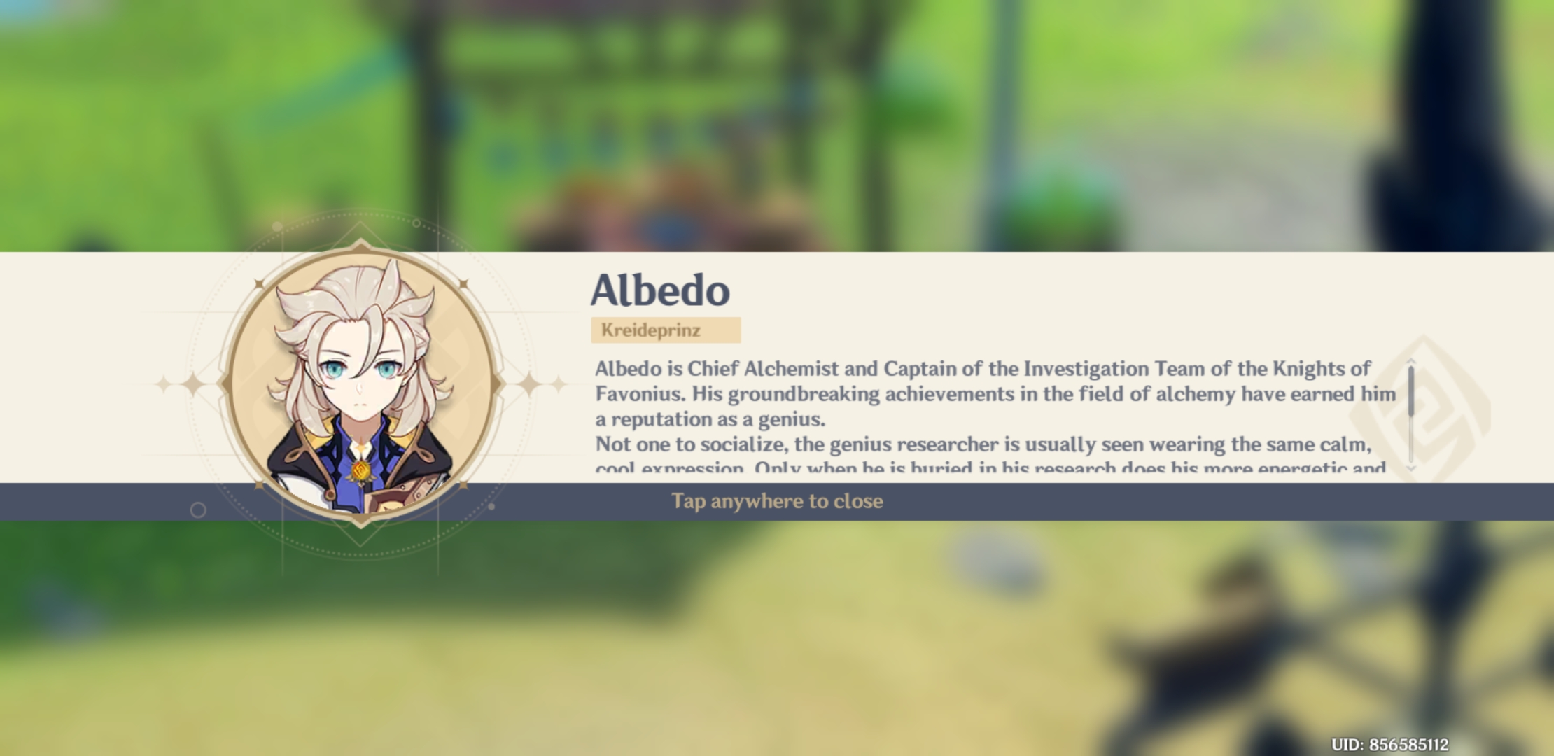 this happens if you do not do the albedo story quest but do the event ...