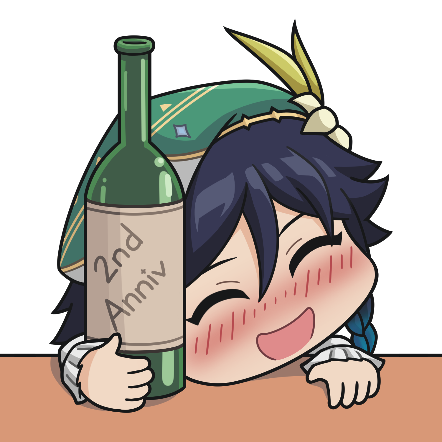 [Emoji Contest] Celebrating 2nd Anniversary with Venti and "some" wine ...