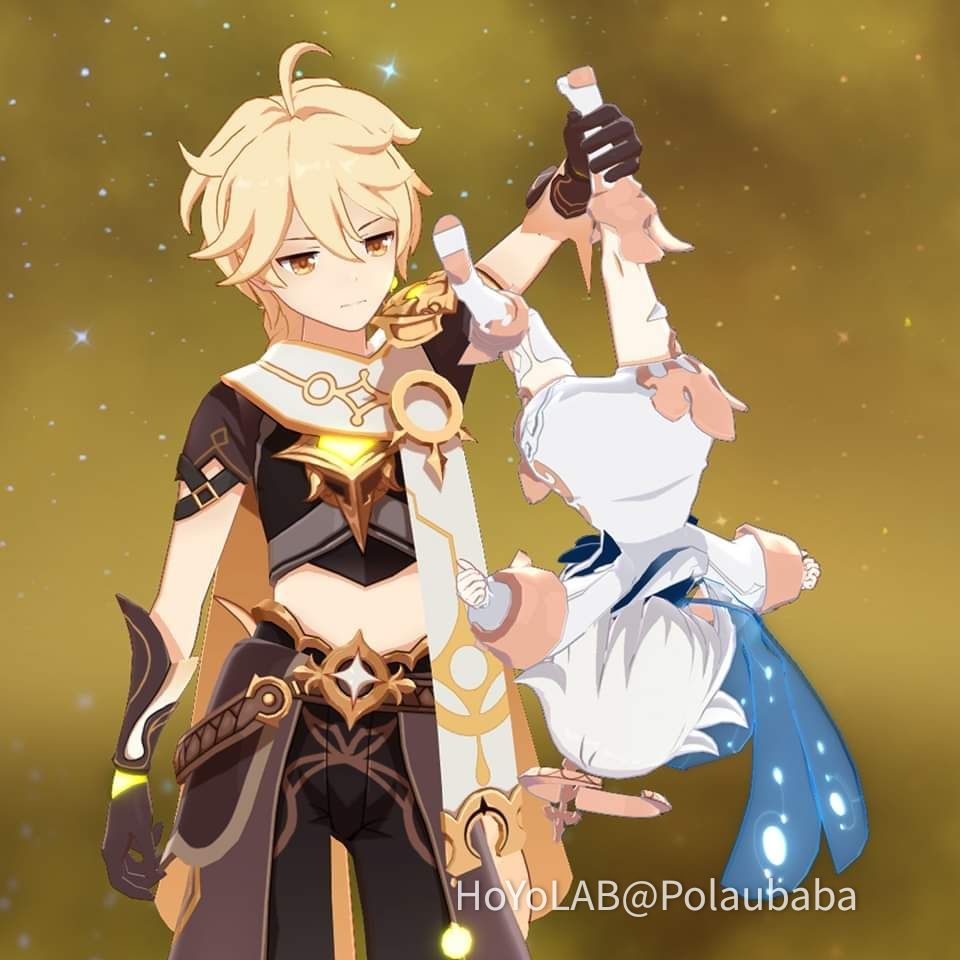 the picture is not mine, but **** aether bad, tryna eat paimon Genshin ...