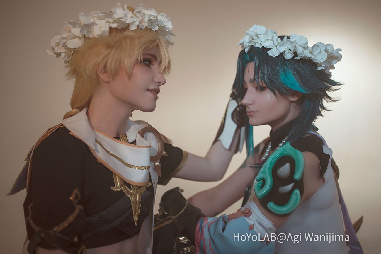 Aether and Xiao cosplay | HoYoLAB