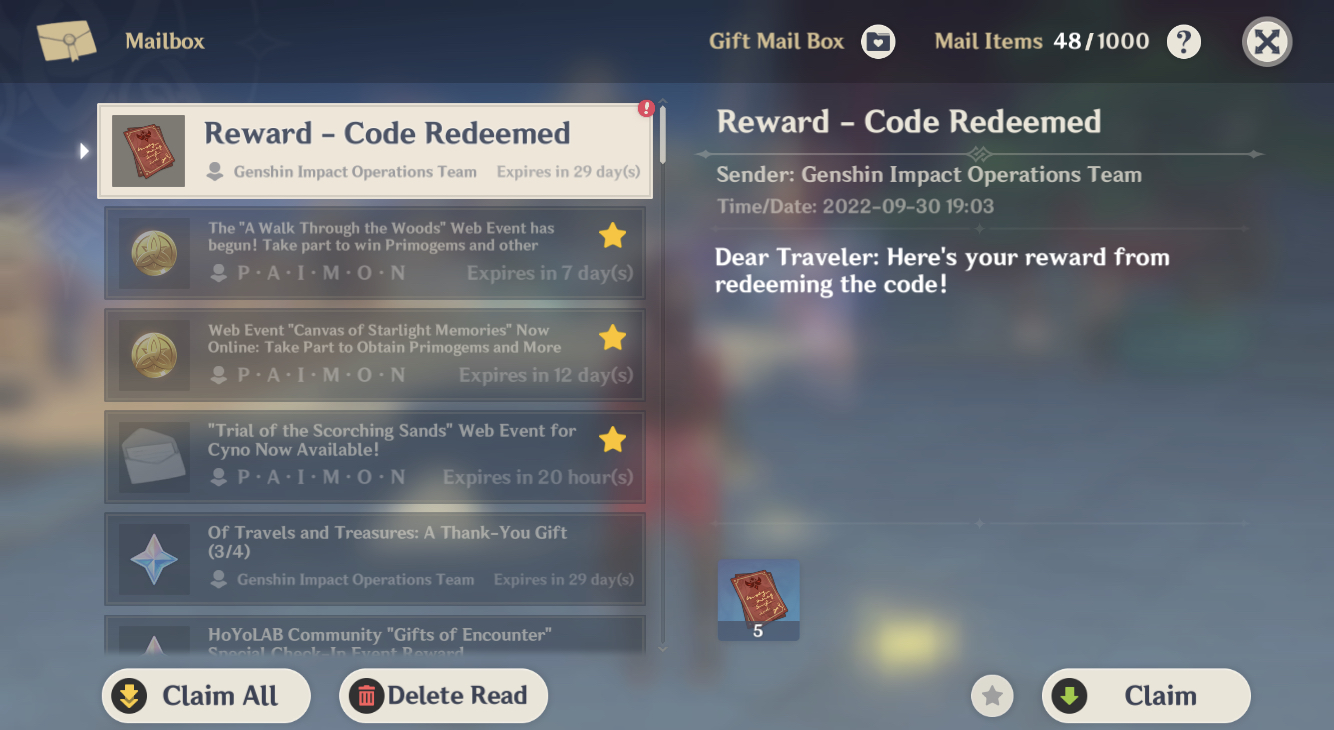 kod Genshin Impact | HoYoLAB