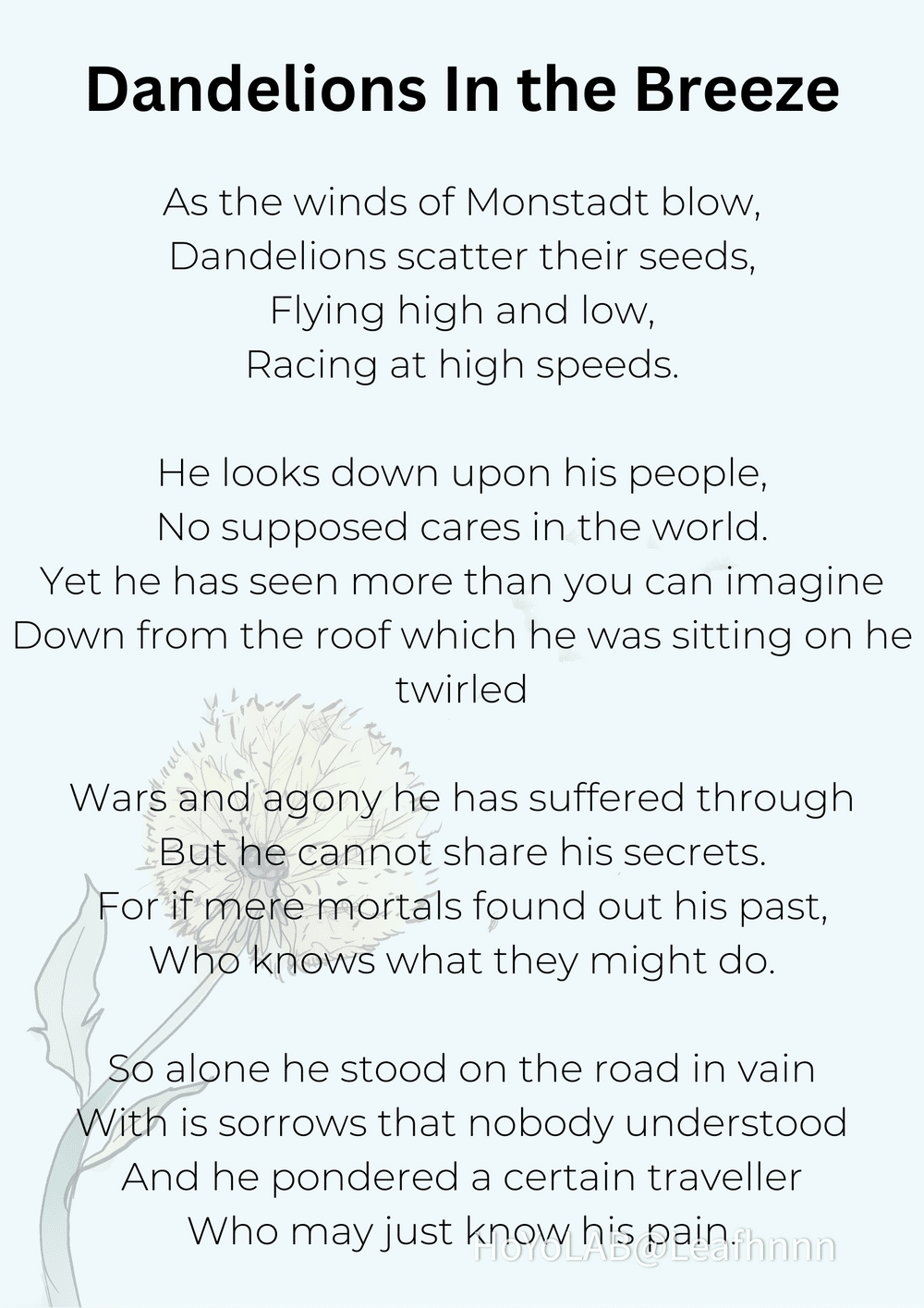 Dandelions In The Breeze Genshin Impact | HoYoLAB