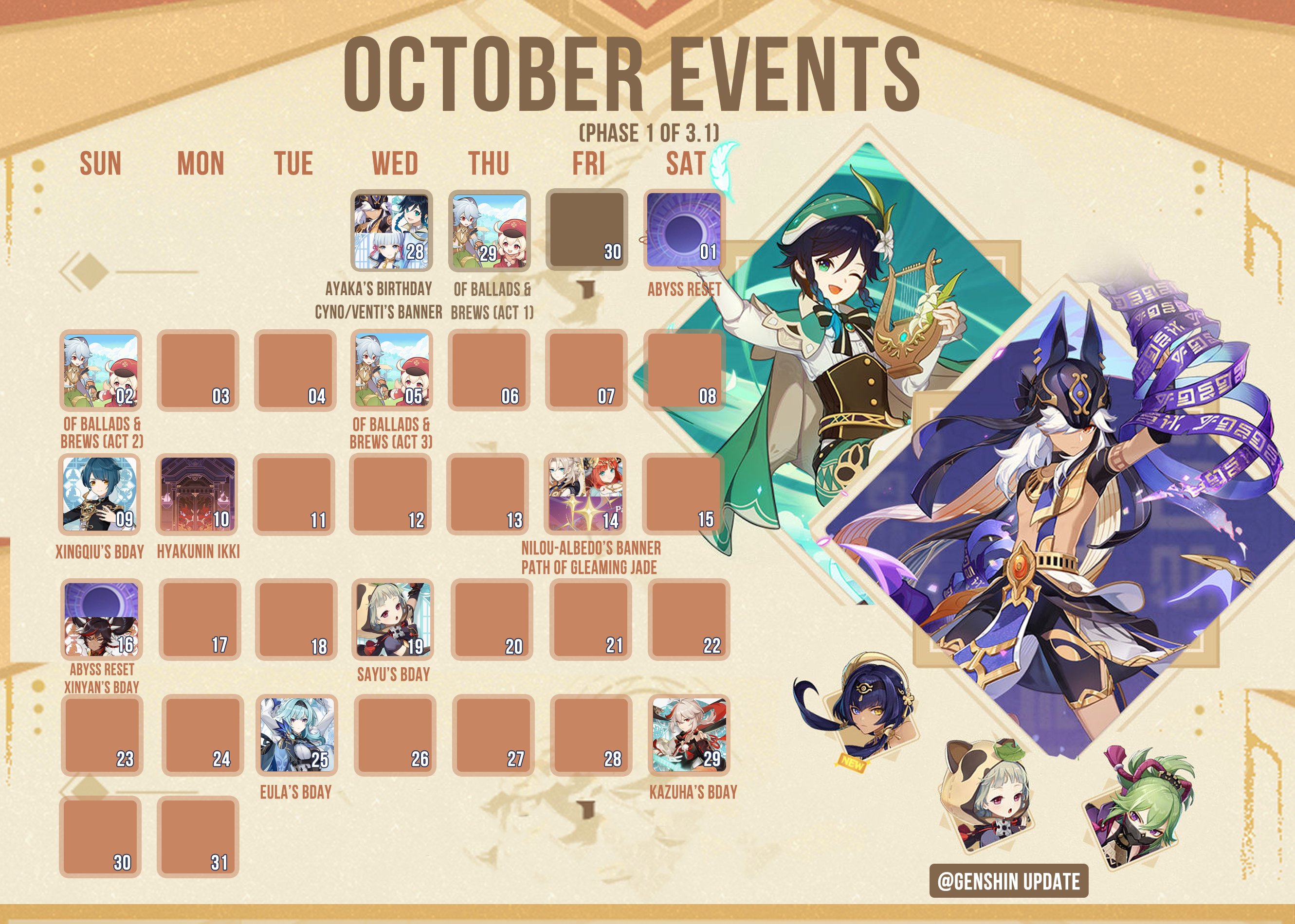 October month ¤ Genshin Impact | HoYoLAB