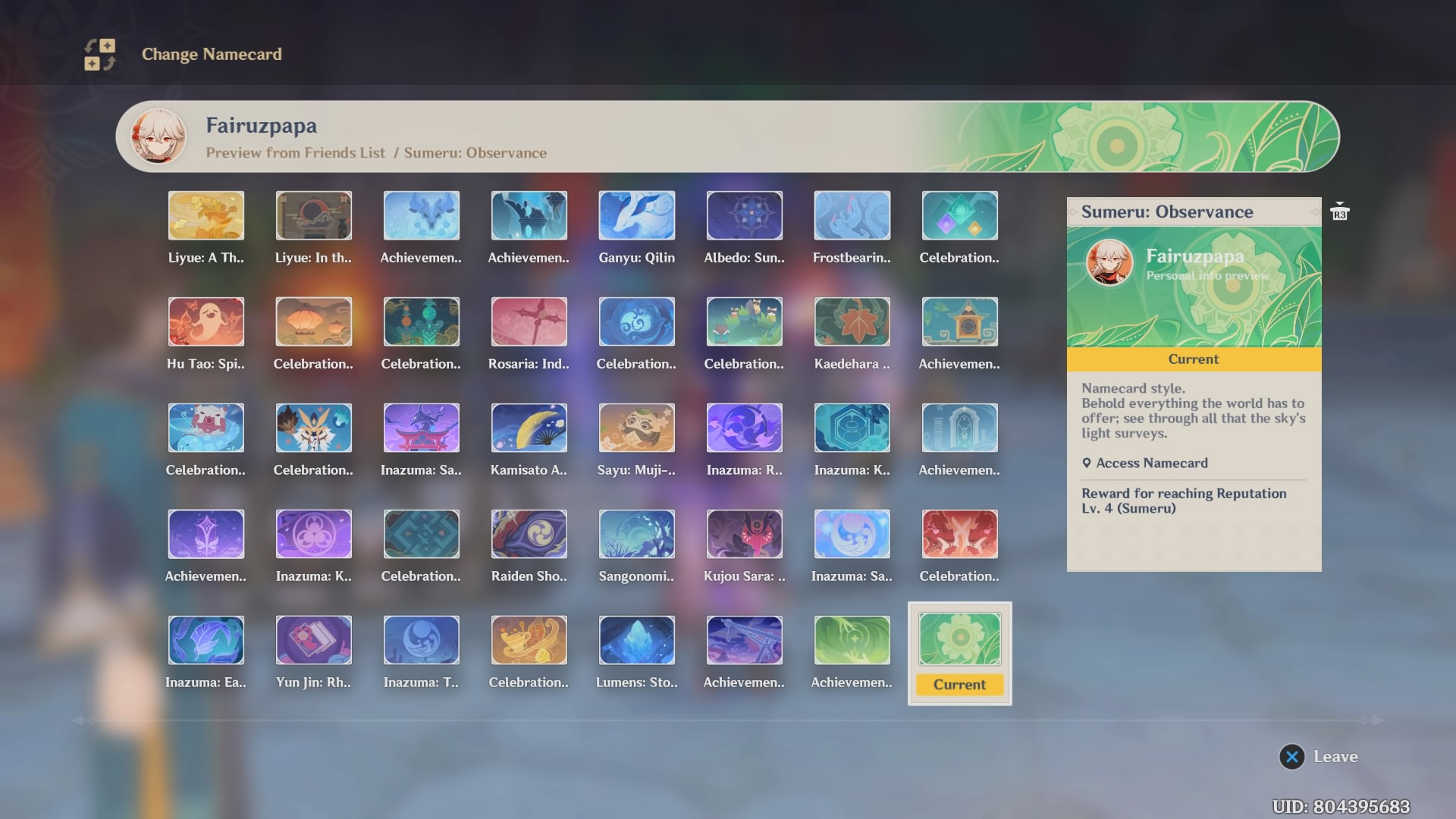 Level 4 Sumeru Reputation Genshin Impact | HoYoLAB