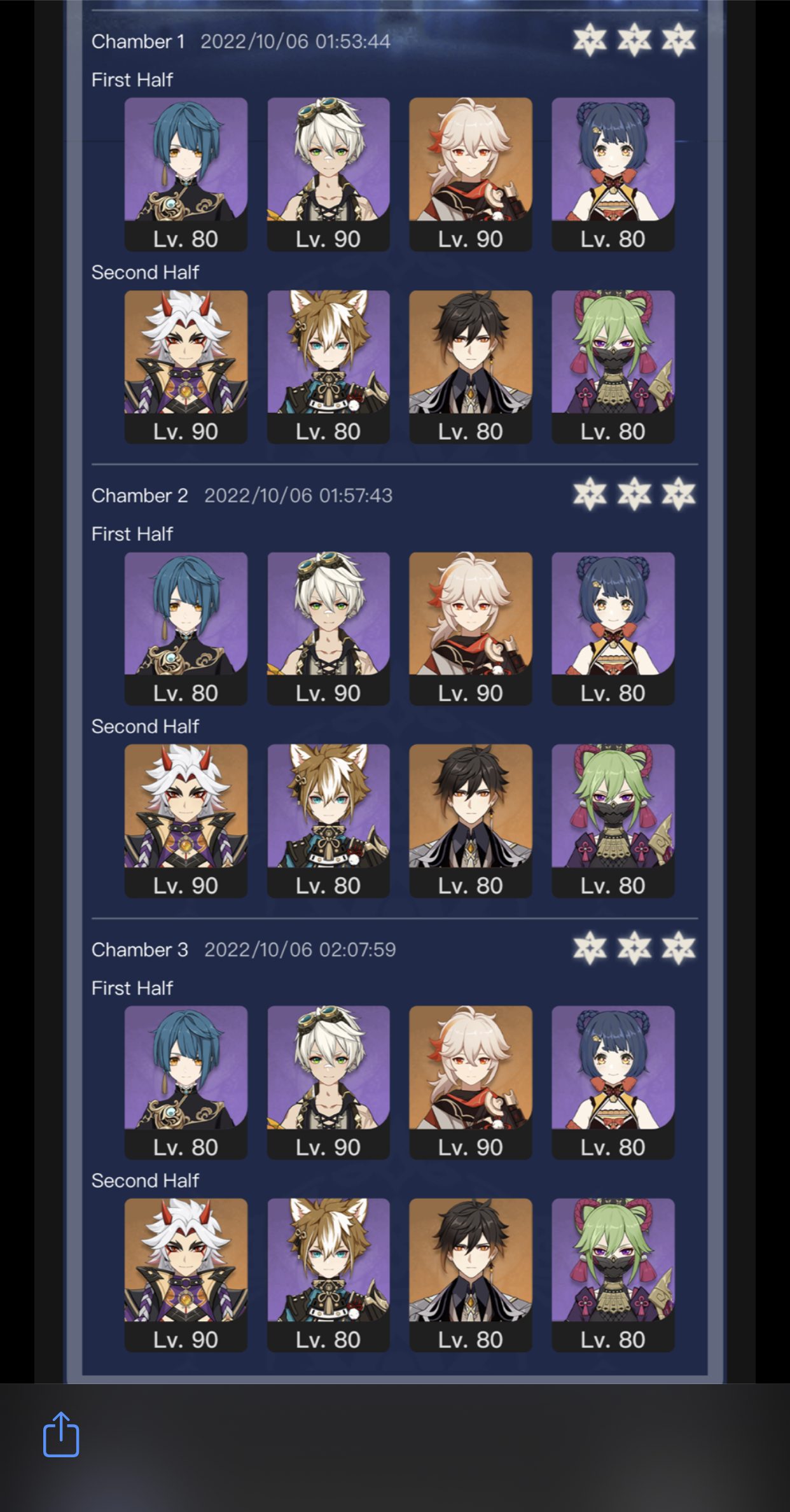 My abyss teams for both my accounts. Genshin Impact | HoYoLAB