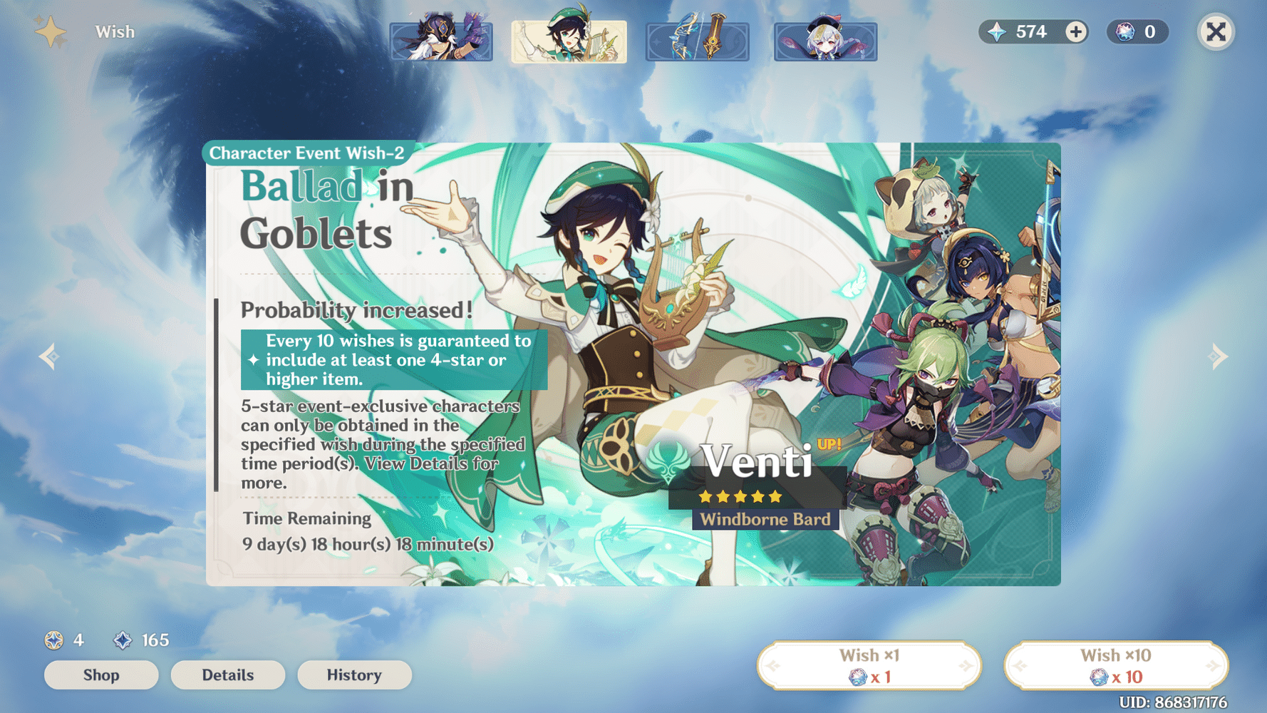 I got tighnari in venti's banner 😊 Genshin Impact | HoYoLAB