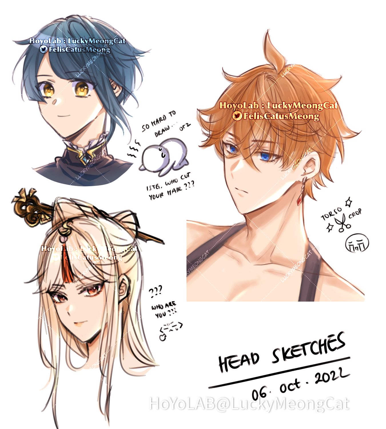 Head Sketches Genshin Impact | HoYoLAB