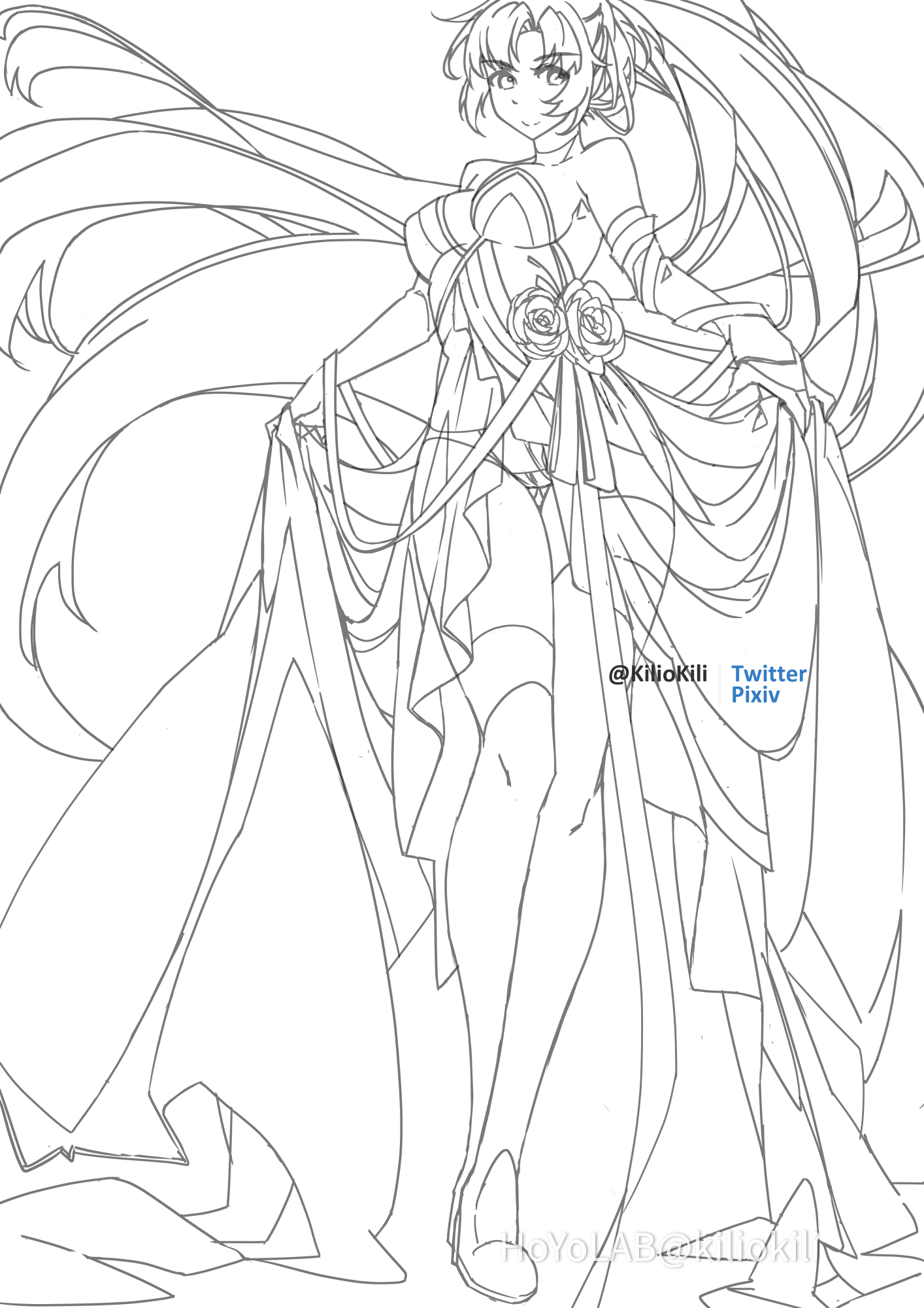 himeko wedding sketch Honkai Impact 3rd | HoYoLAB