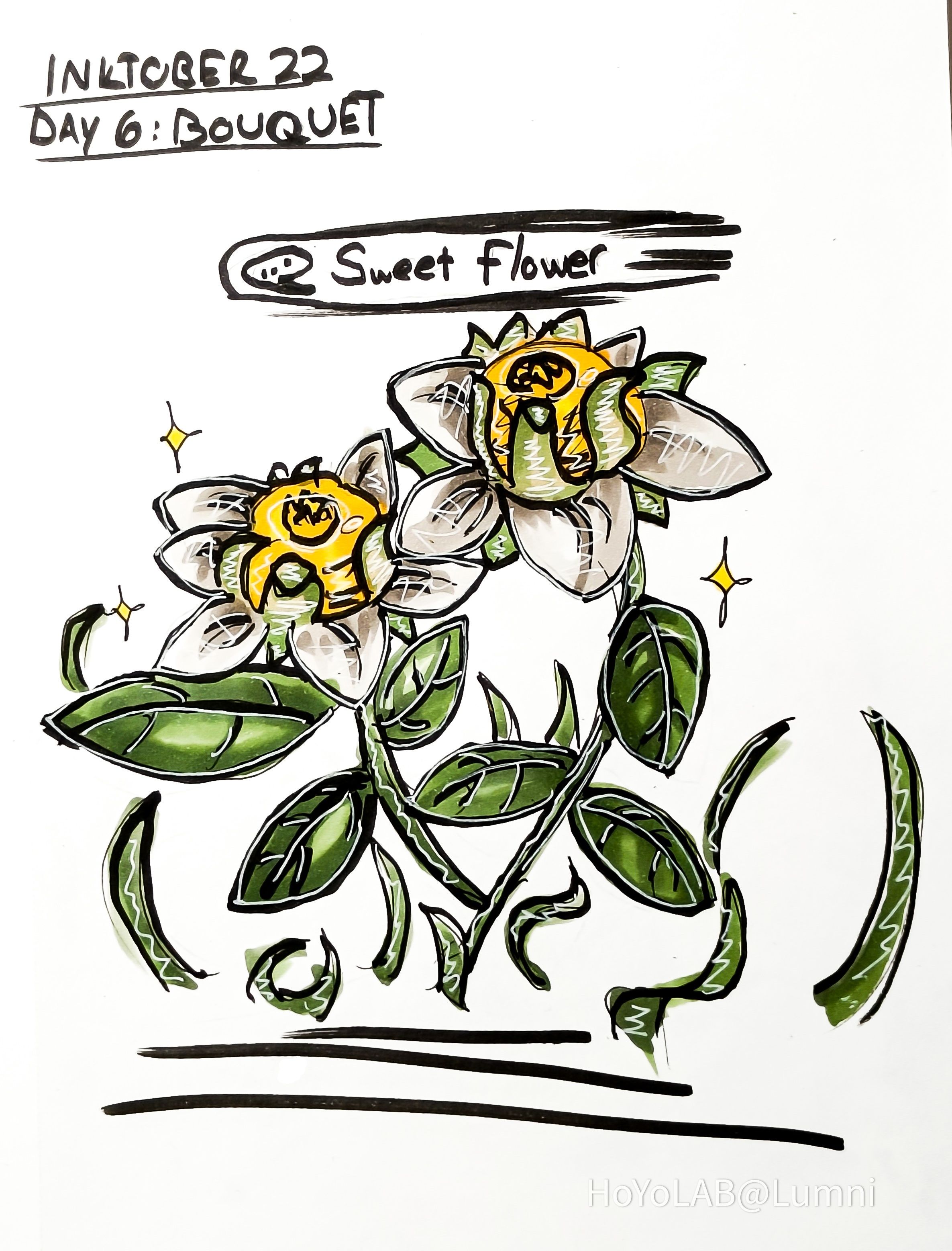 Sweet Flowers for Inktober Genshin Impact | HoYoLAB