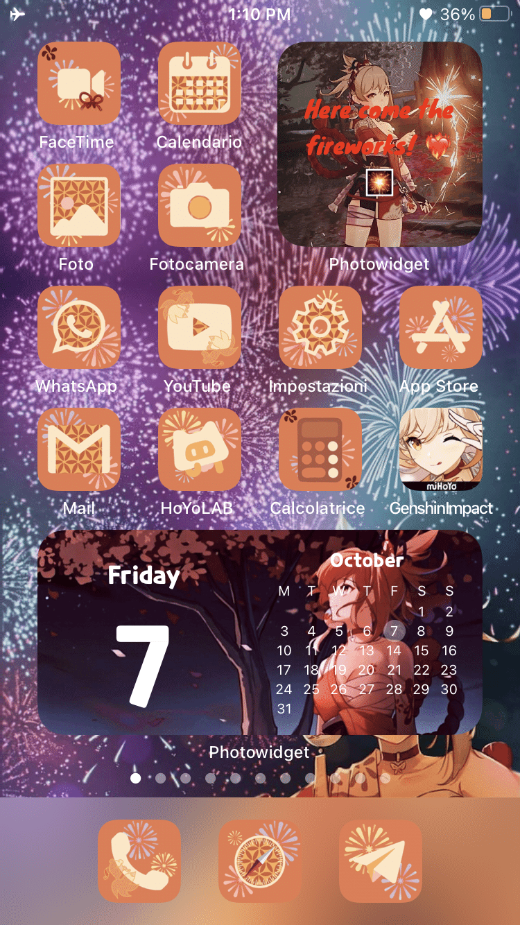 My Yoimiya themed phone ️‍🔥🎇 Genshin Impact | HoYoLAB