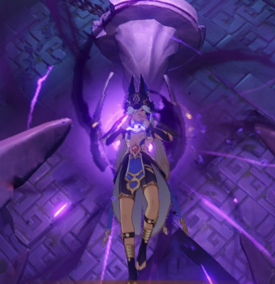 Cyno in front of the defiled statue Genshin Impact | HoYoLAB