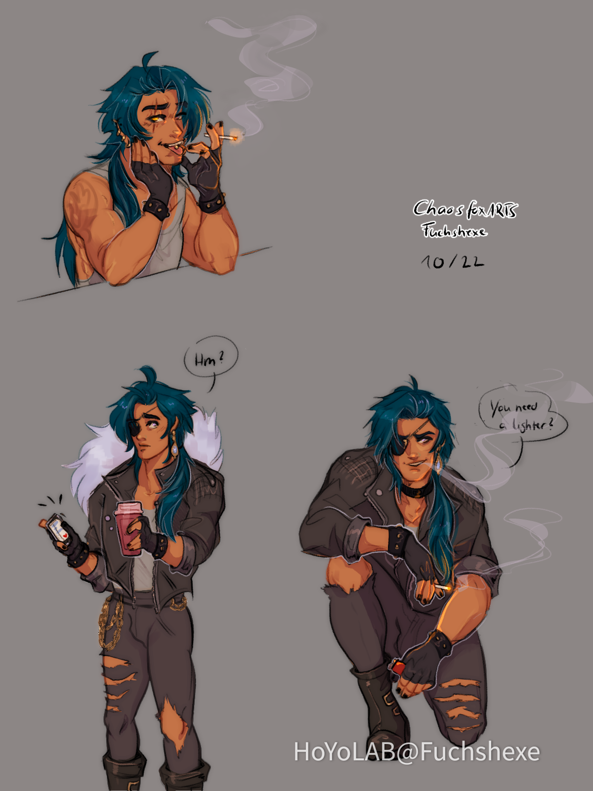 Modern Kaeya // Sketches Genshin Impact | HoYoLAB