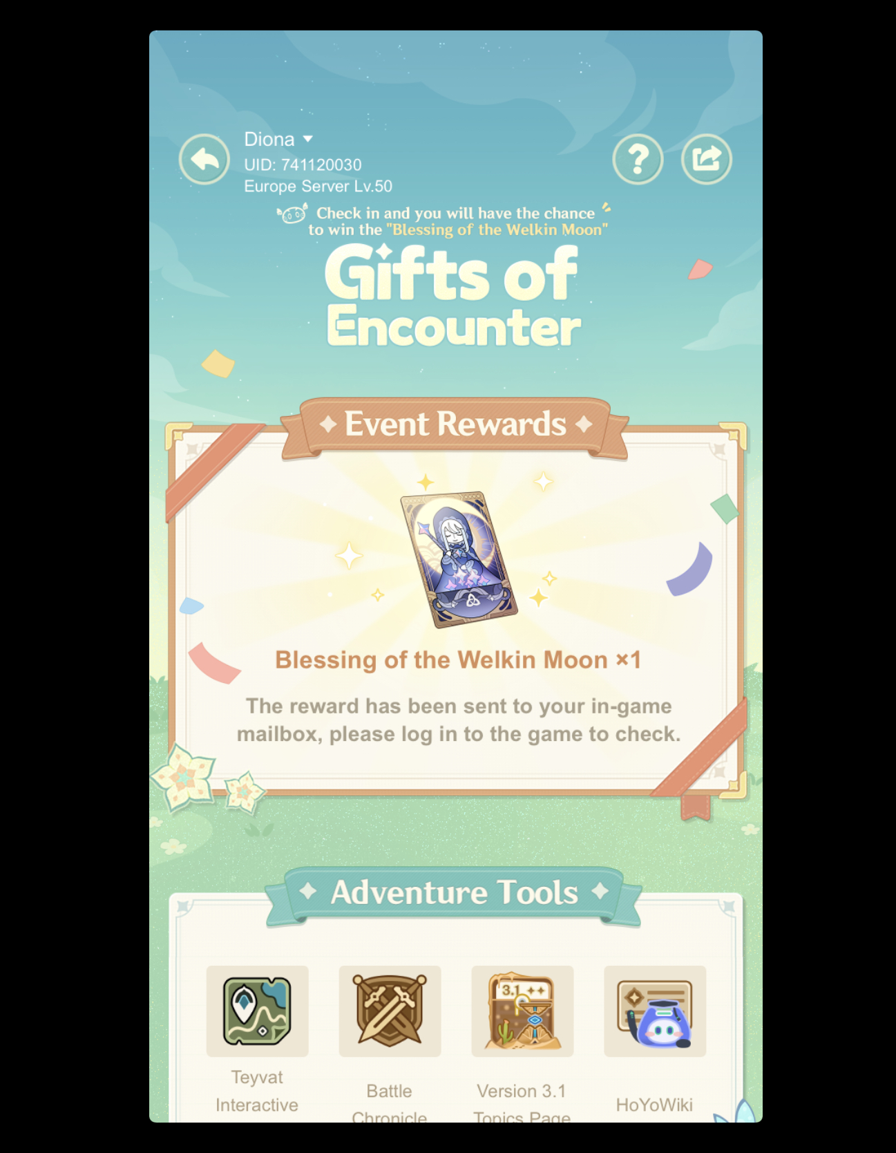 Free welkin!!! Genshin Impact | HoYoLAB