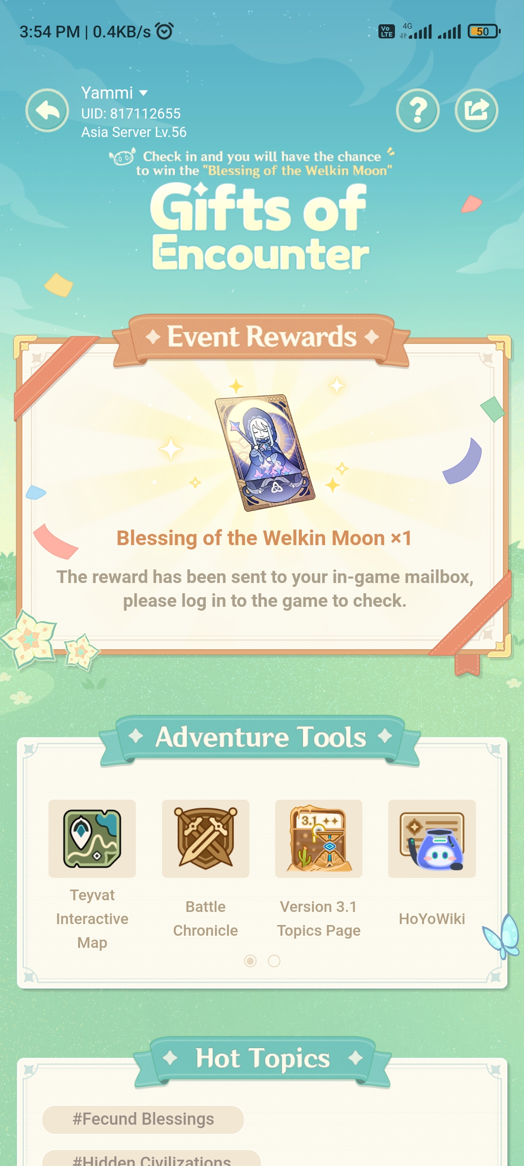 Thankyou Hoyoverse for this Beautiful Gift.... I am really so happy ...