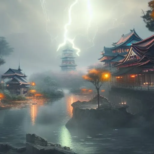 I asked an A.I. to draw Inazuma Genshin Impact | HoYoLAB