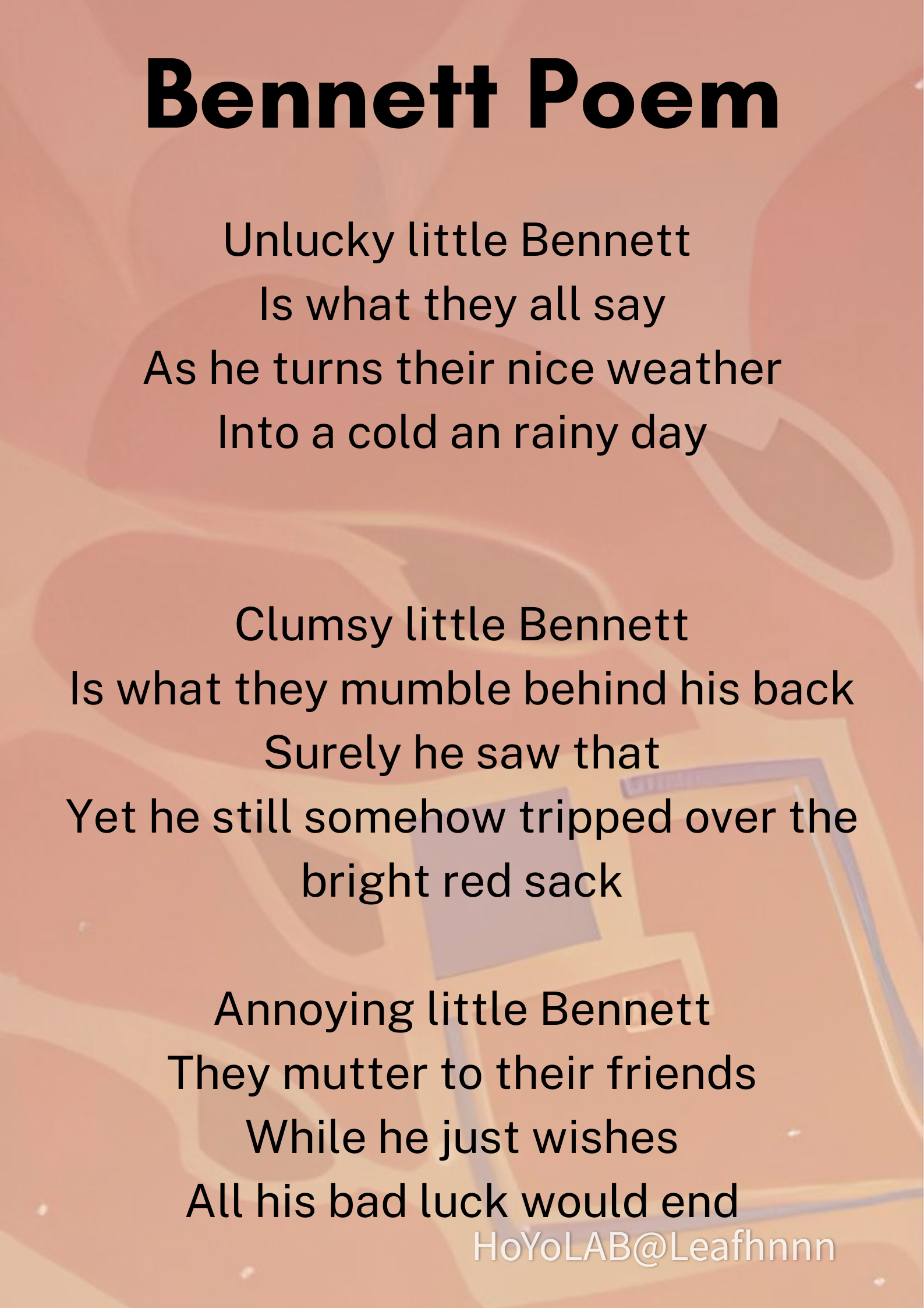 Bennett Poem Genshin Impact | HoYoLAB