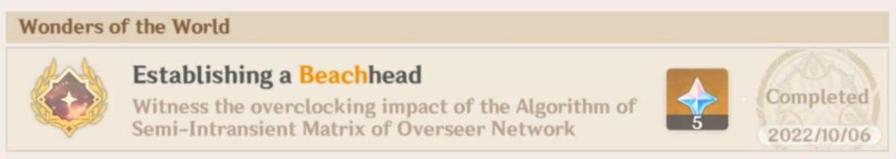 [3.1] Easy Hidden Achievement - Establishing a Beachhead Genshin Impact ...