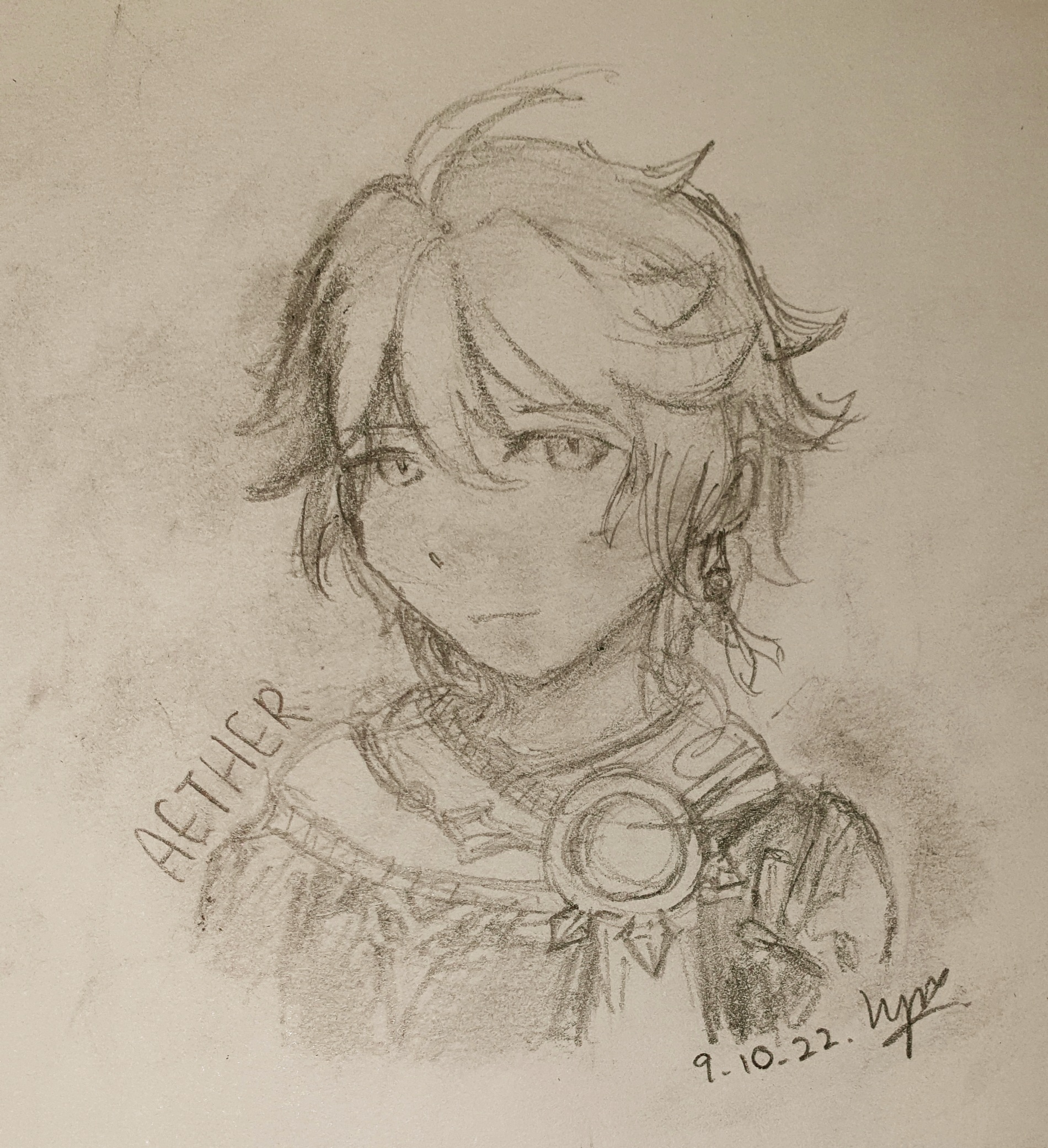 Aether sketch Genshin Impact | HoYoLAB