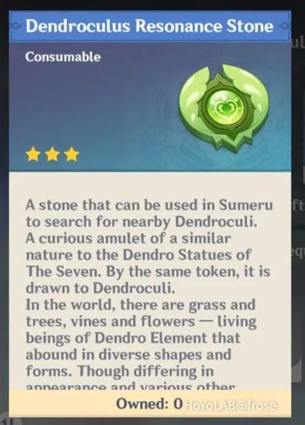 Dendroculus Resonance Stone Genshin Impact | HoYoLAB