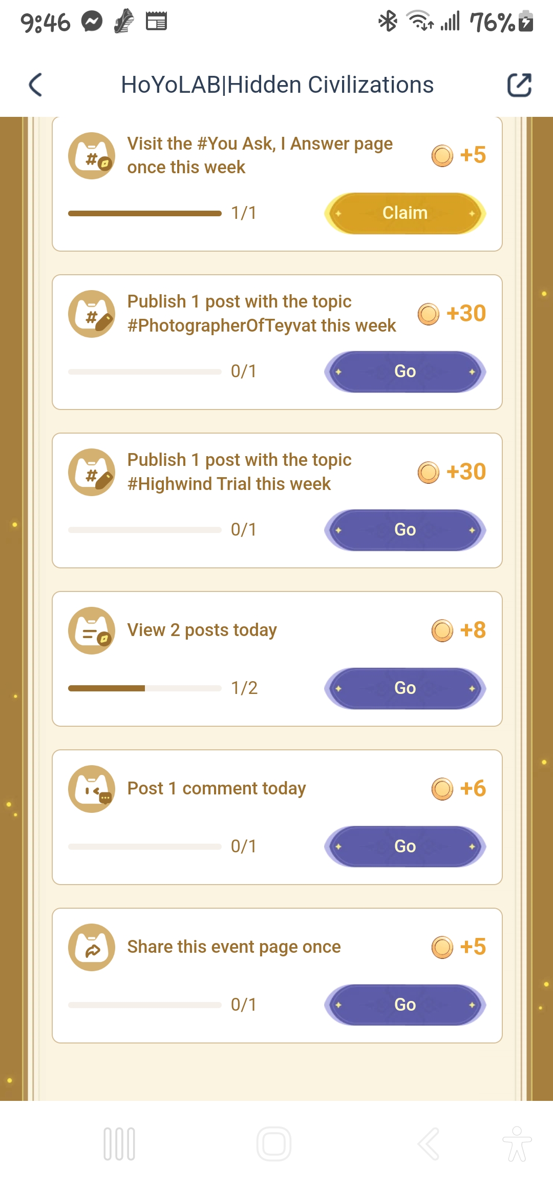 wow more copper coins for today... | HoYoLAB